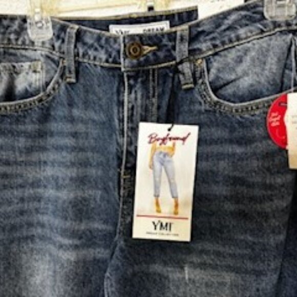 YMI | Jeans | Ymi Boyfriend Slightly Distressed Denim Jeans With Cuffed ...